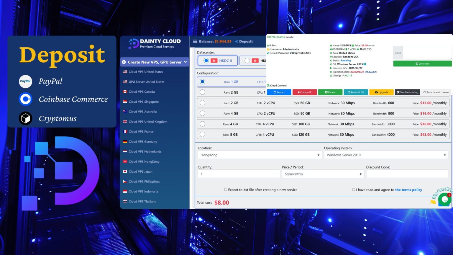 Hong Kong VPS – Fast NVMe SSD Servers with 24/7 Support - DaintyCloud